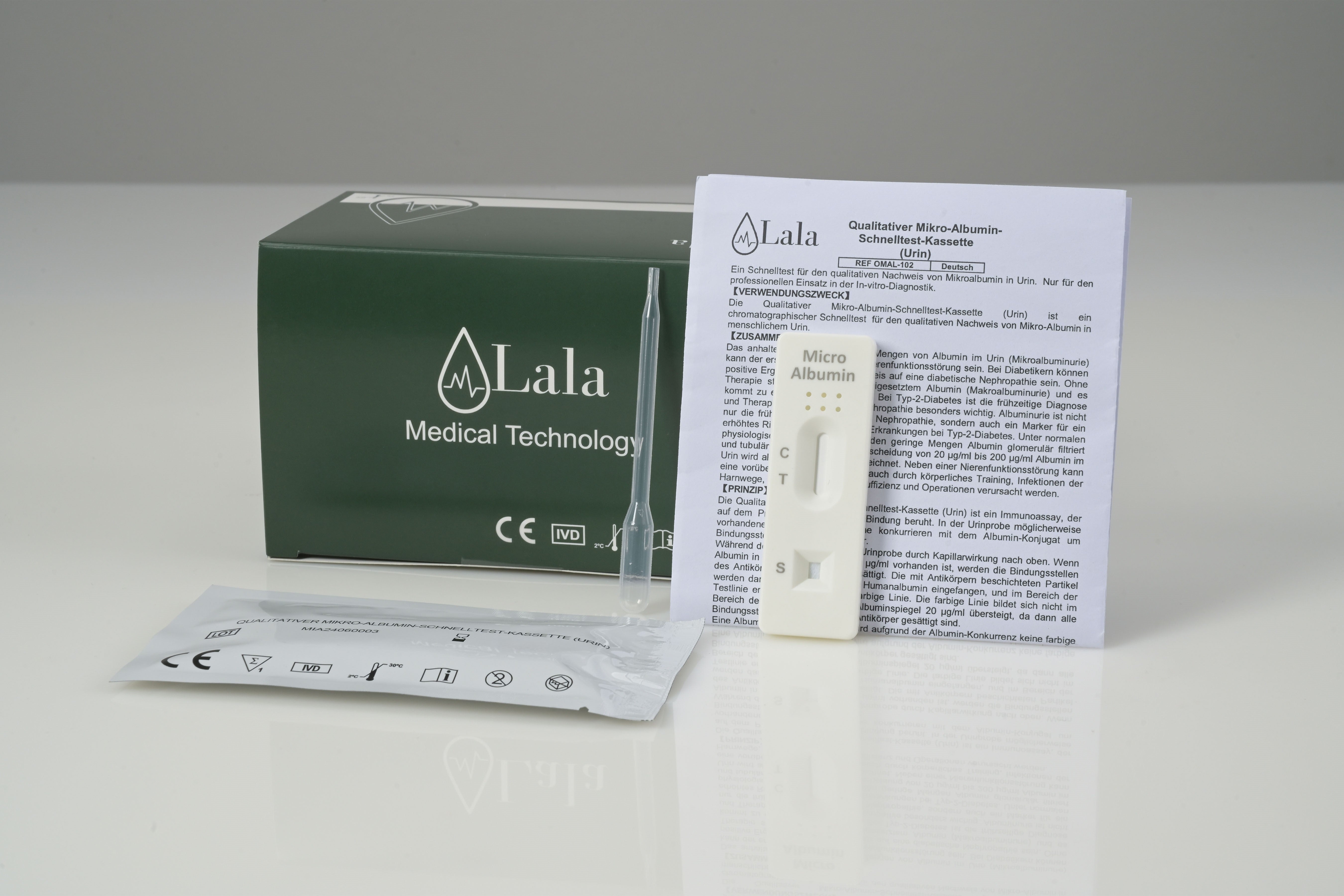 Micro-Albumin Schnelltestkassetten (Urin) – Lala Medical Technology GmbH
